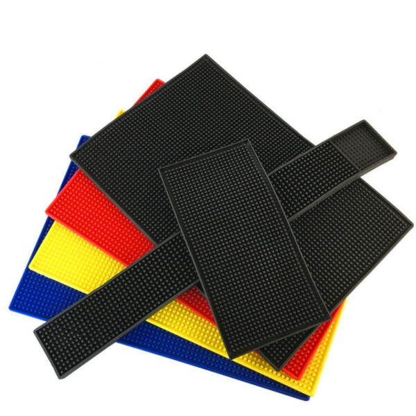 Custom Personalized Rubber Bar Rail Spill Mats with Logos
